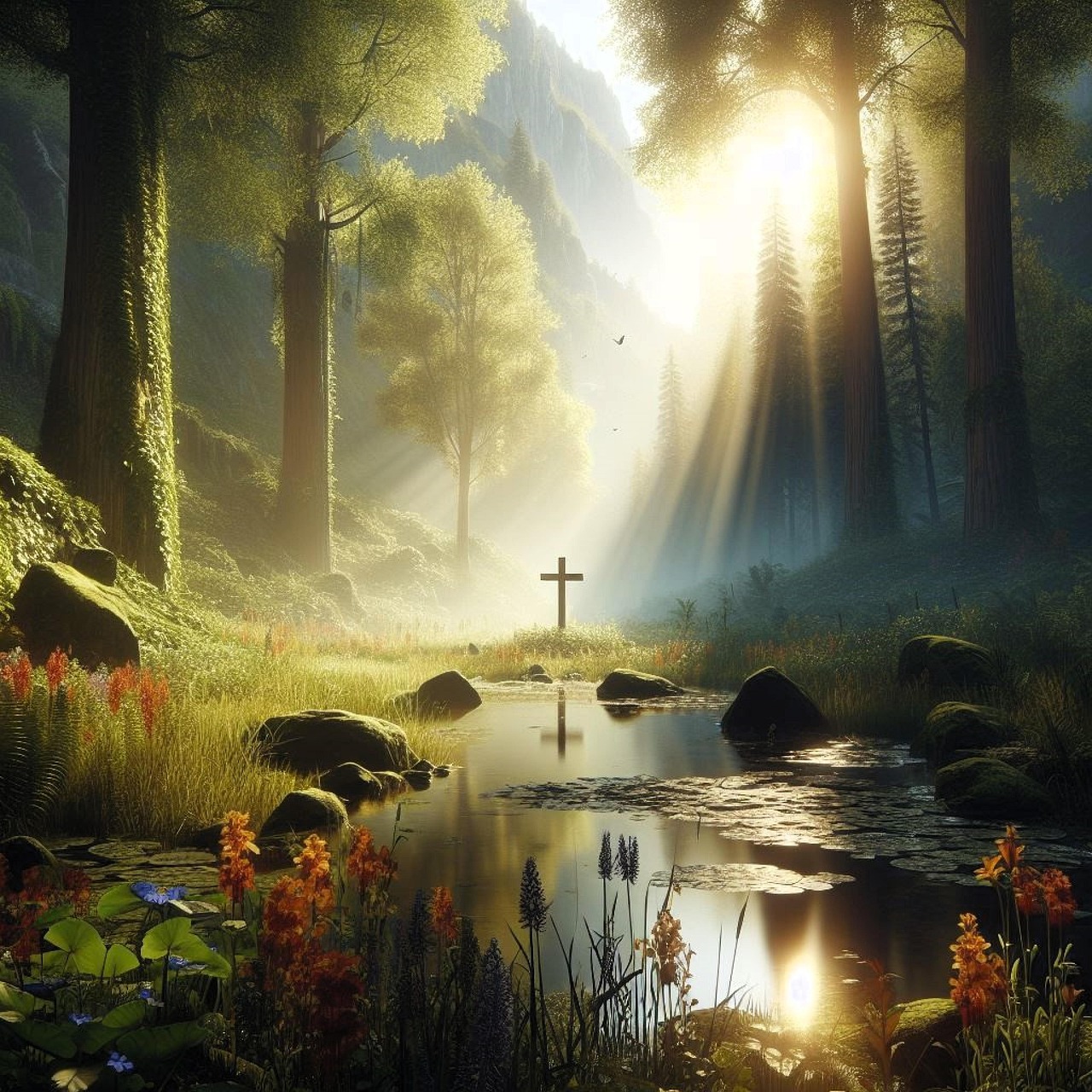 Download Ai Generated, Cross, Religion. Royalty-Free Stock Illustration ...