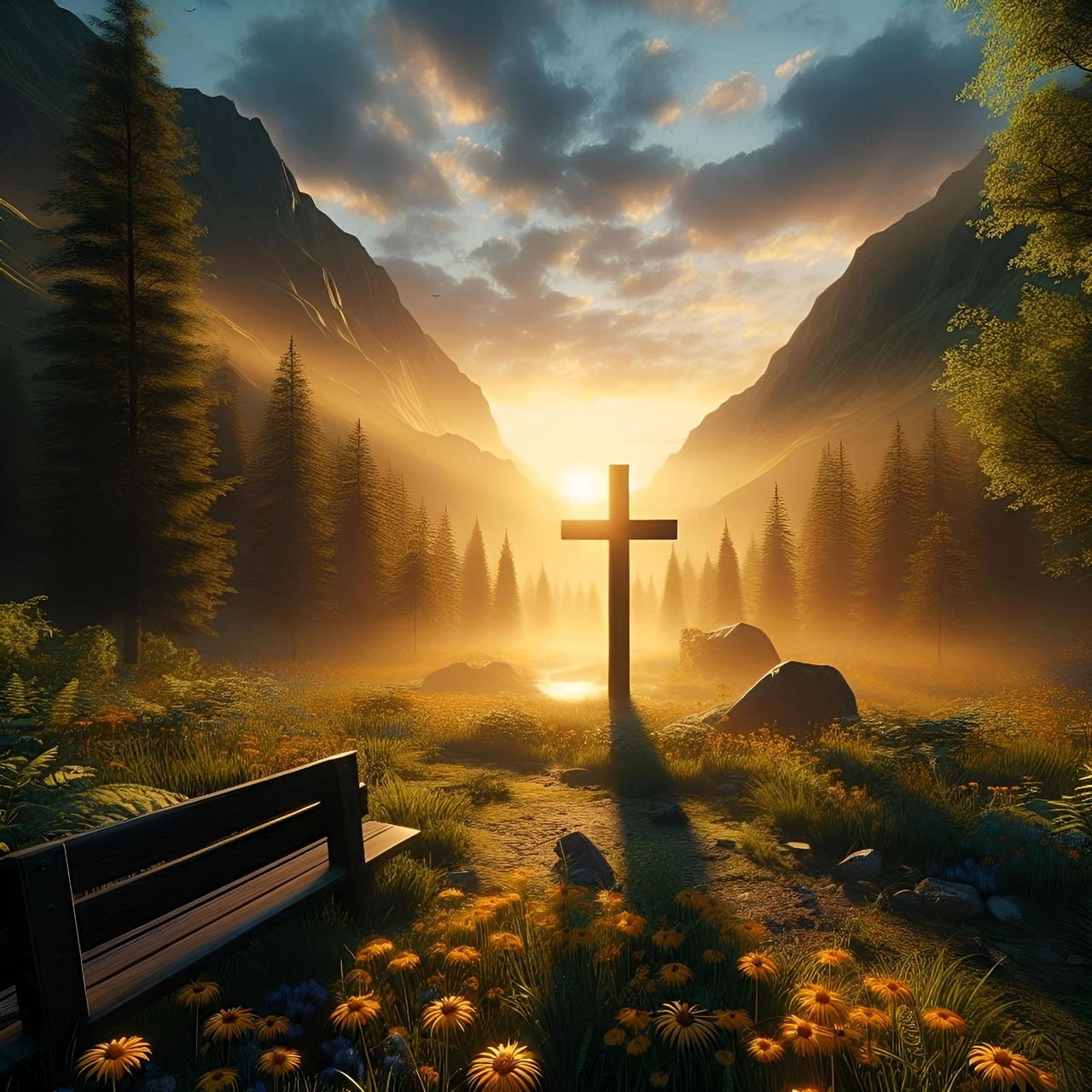 Download Ai Generated, Cross, Religion. Royalty-Free Stock Illustration ...