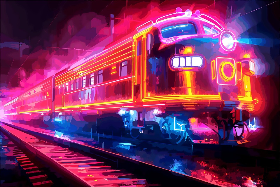 Colorful Train Wallpaper Train Crossing Bridge In Lush Green Forest
