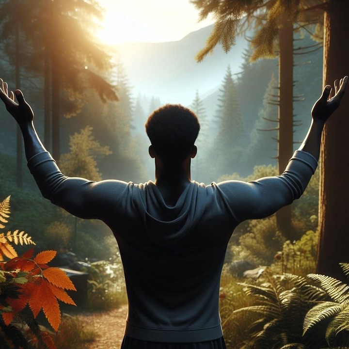 Download Ai Generated, Man, Praise. Royalty-Free Stock Illustration ...