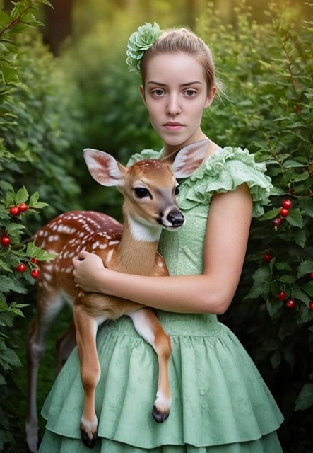 Download Ai Generated, Woman, Fawn. Royalty-Free Stock Illustration ...