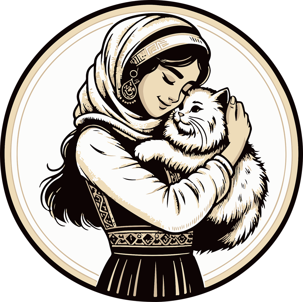 Download Woman, Cat, Hug. Royalty-Free Vector Graphic - Pixabay