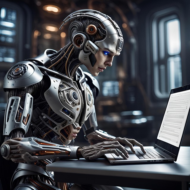 Download Ai Generated Humanoid Cyborg Royalty Free Stock