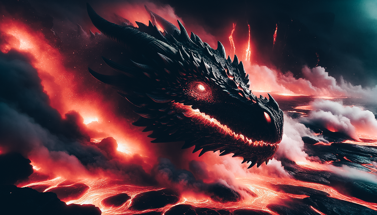 Download Dragon, Lava, Volcano. Royalty-Free Stock Illustration Image ...