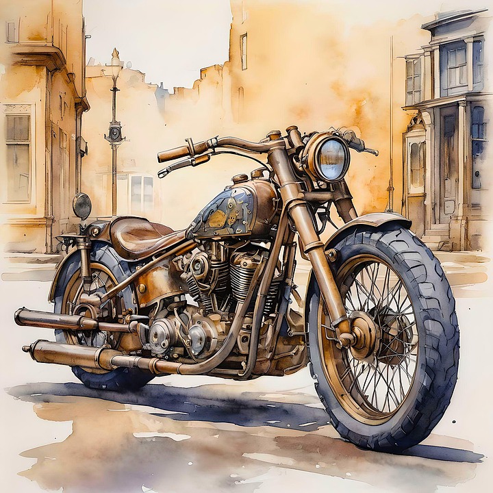 Download Ai Generated, Motorcycle, Steampunk. Royalty-Free Stock ...