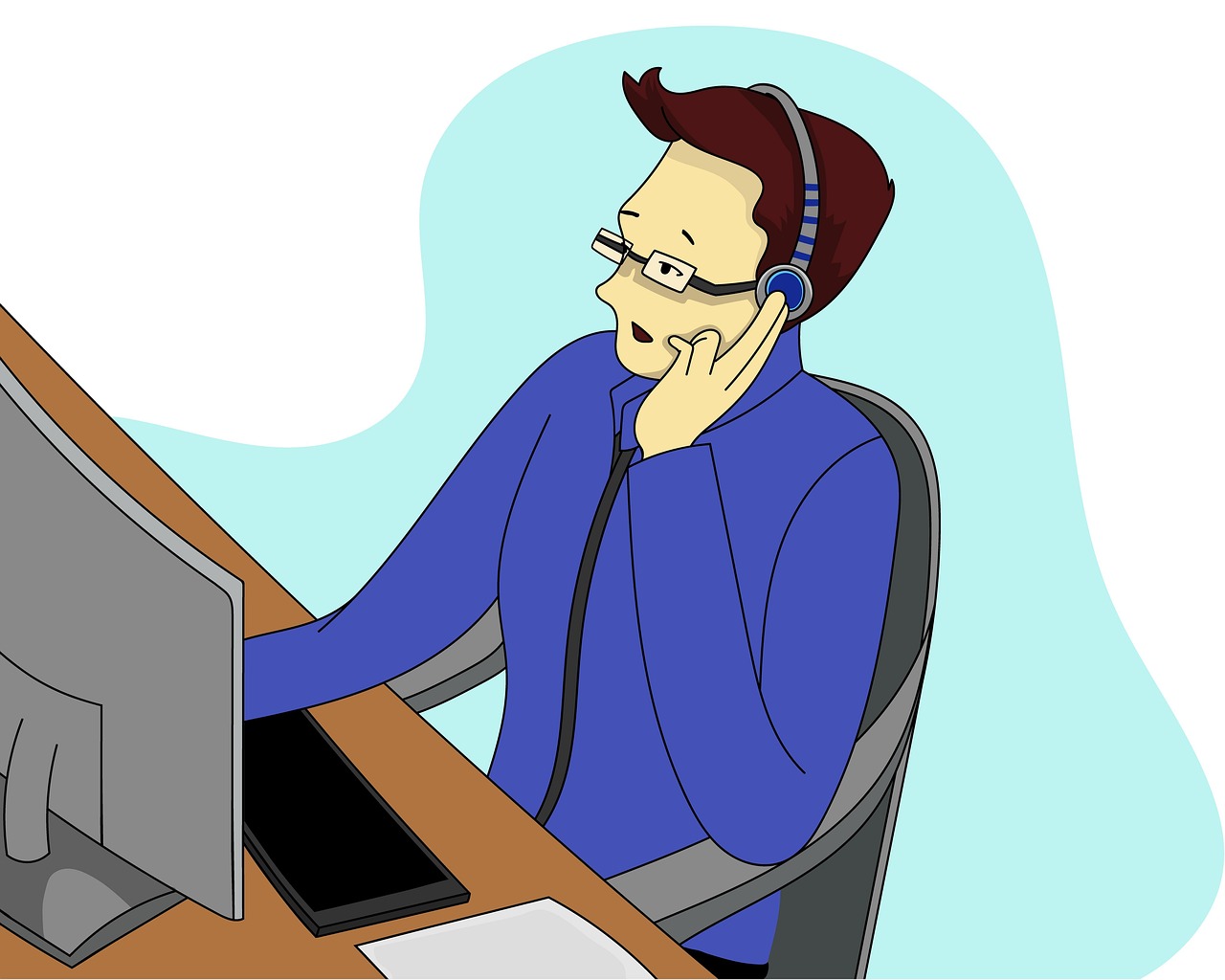 Download Man, Woking, Office. Royalty-Free Stock Illustration Image ...