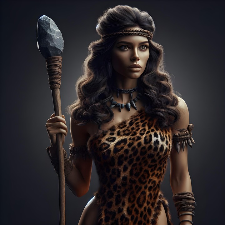 Download Prehistory, Prehistoric Man, Woman. Royalty-Free Stock ...