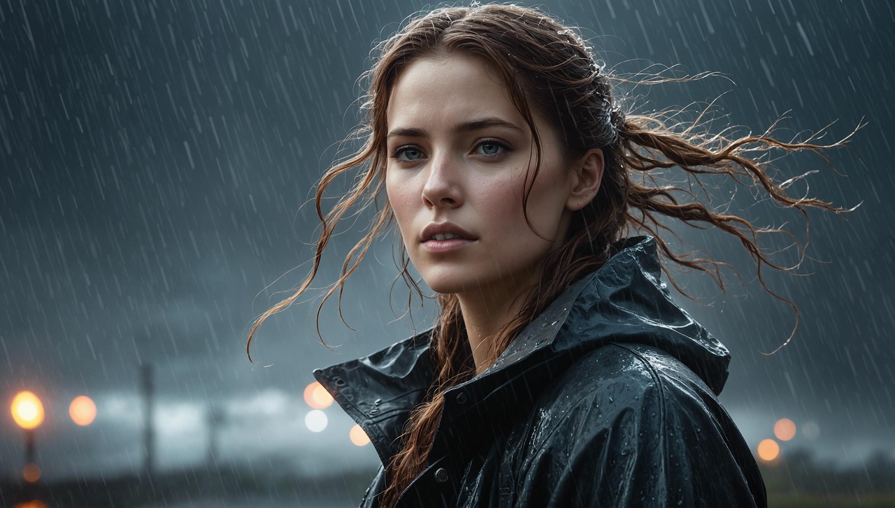 Download Woman, Storm, Rain. Royalty-Free Stock Illustration Image ...