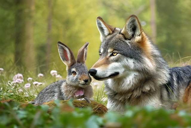 Download Ai Generated, Wolf, Easter Bunny. Royalty-Free Stock ...