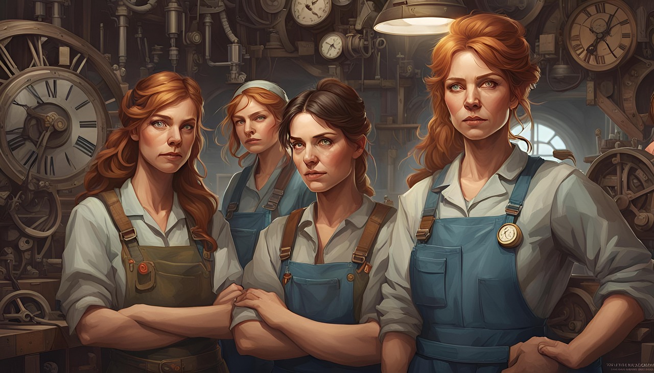 Download Women, Clock Crew, Steampunk. Royalty-Free Stock Illustration Image - Pixabay