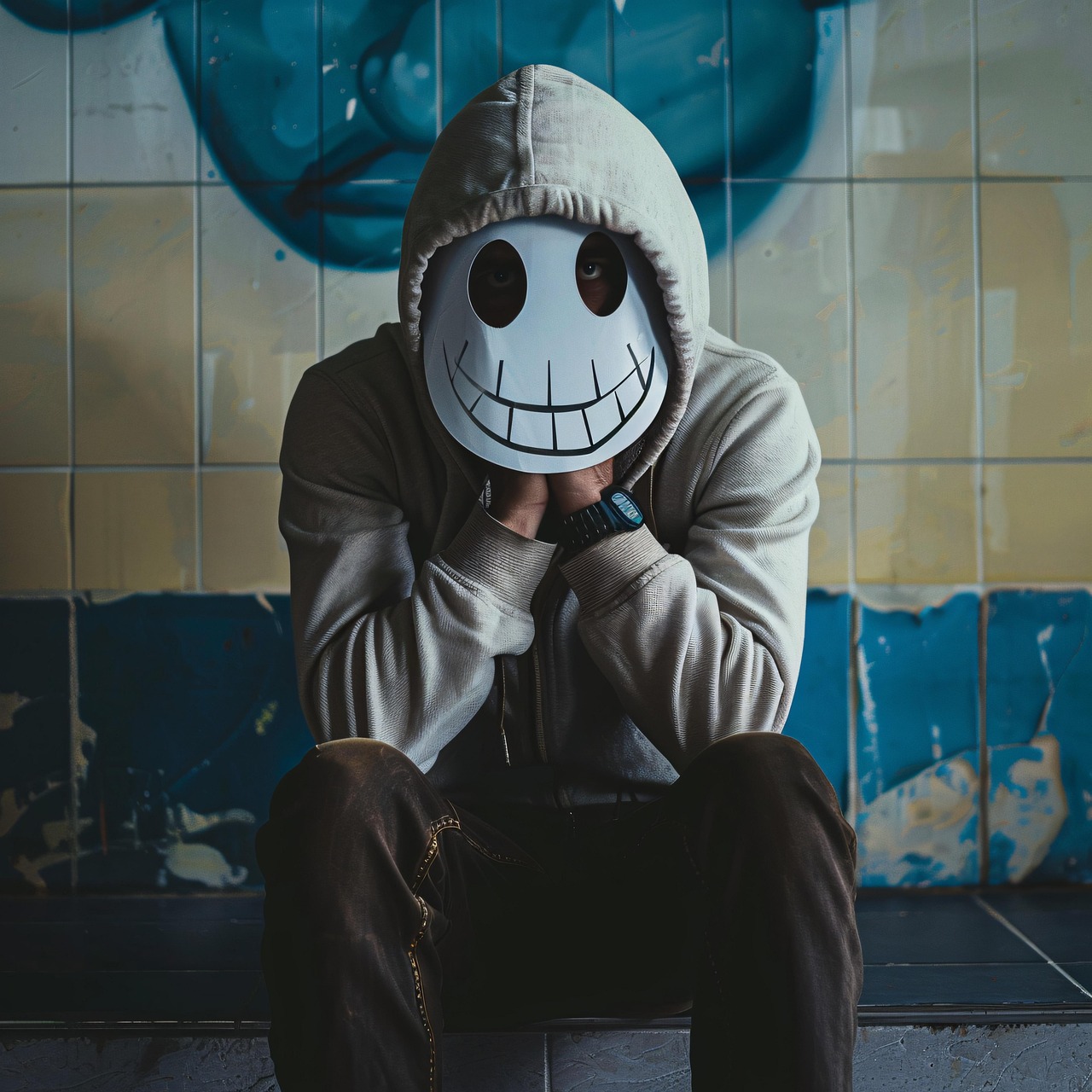 Download Ai Generated, Mask, Smile. Royalty-Free Stock Illustration ...