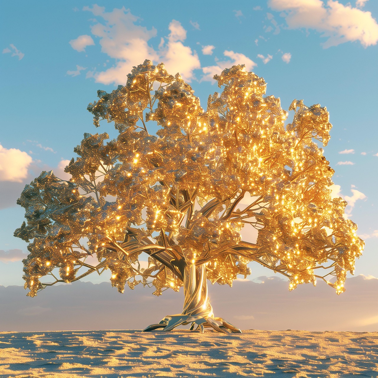 Download Ai Generated, Golden, Tree. Royalty-Free Stock Illustration Image - Pixabay