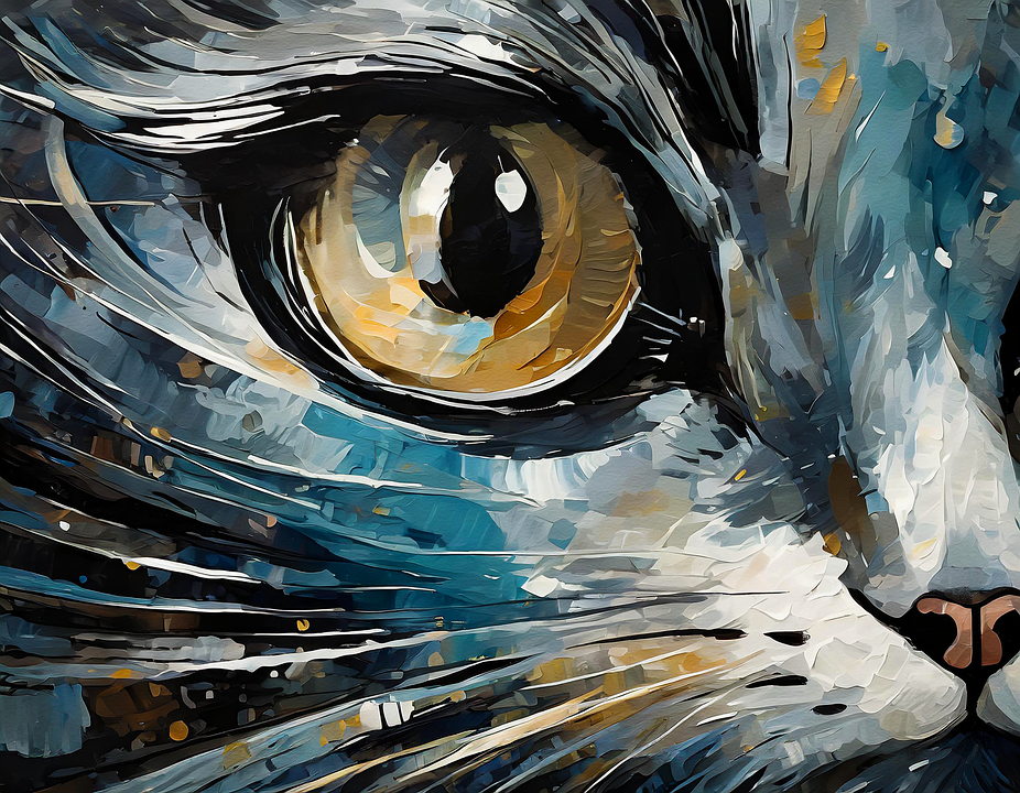 Download Ai Generated, Cat, Painting. Royalty-Free Stock Illustration ...