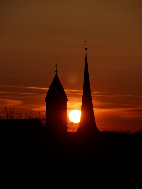 Sunset Church Tower Evening Sky - Free photo on Pixabay - Pixabay