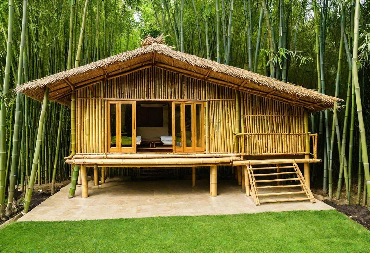 Download Ai Generated, Bamboo, House. Royalty-Free Stock Illustration ...