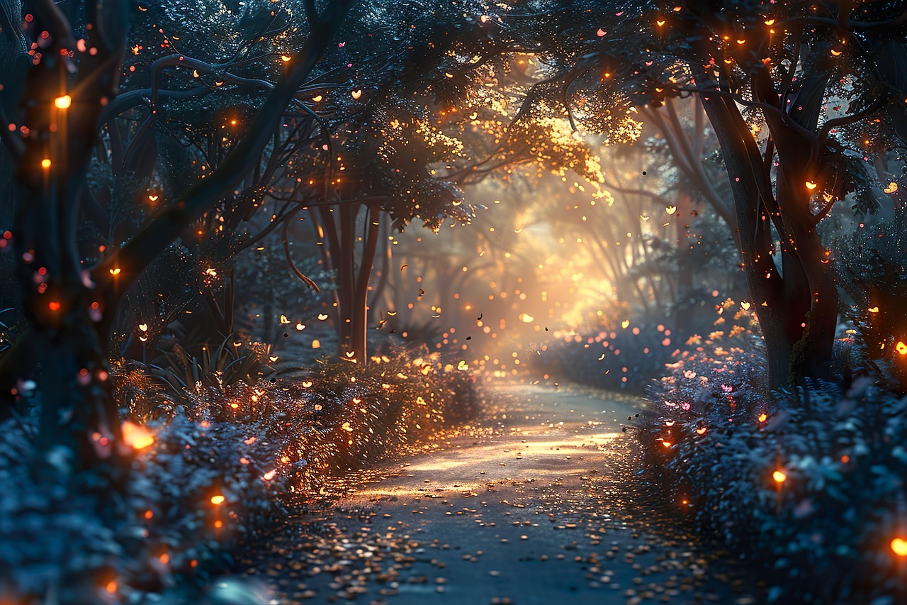 Download Ai Generated Garden Glow Royalty Free Stock Illustration Image Pixabay