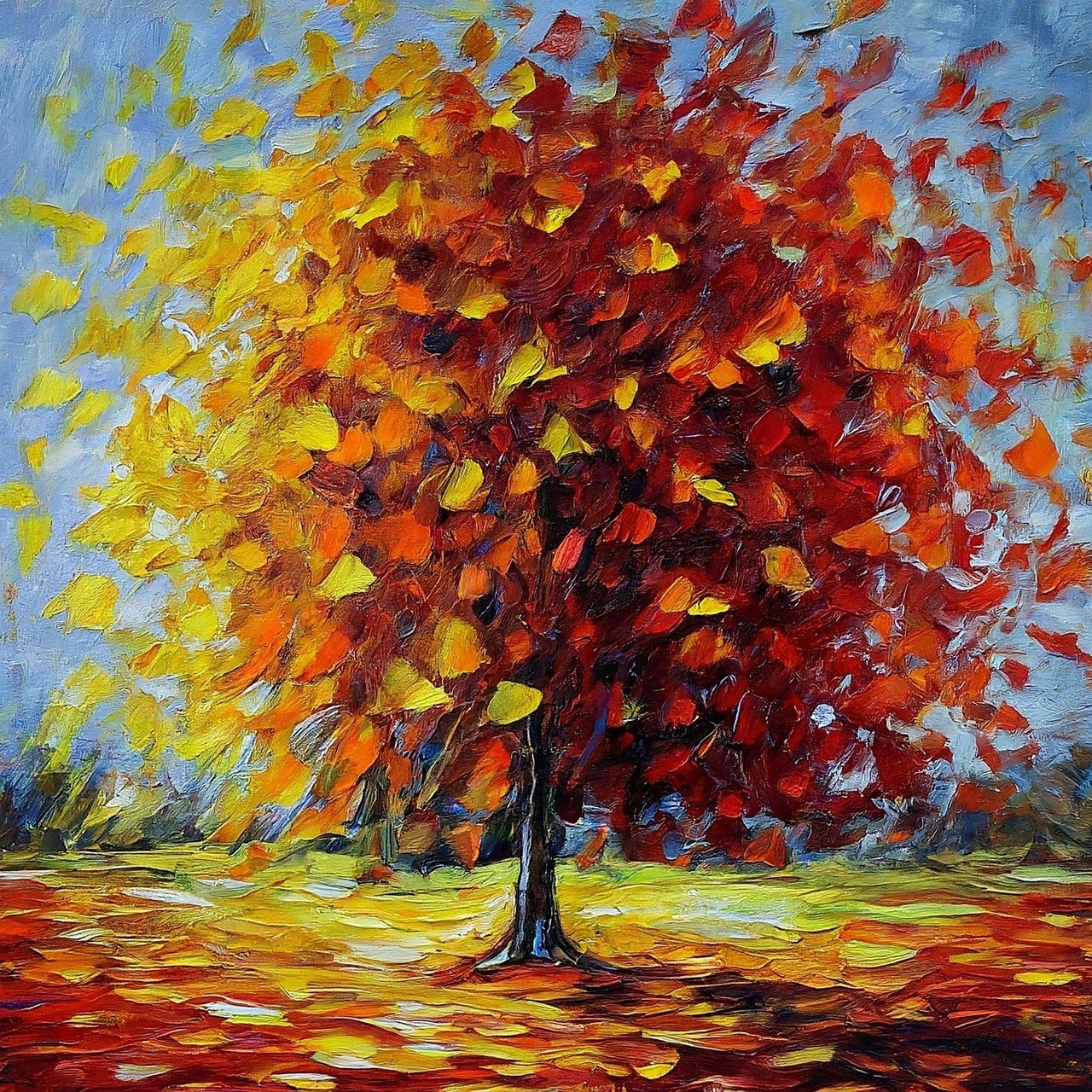 Download Painting, Tree, Autumn. Royalty-Free Stock Illustration Image ...