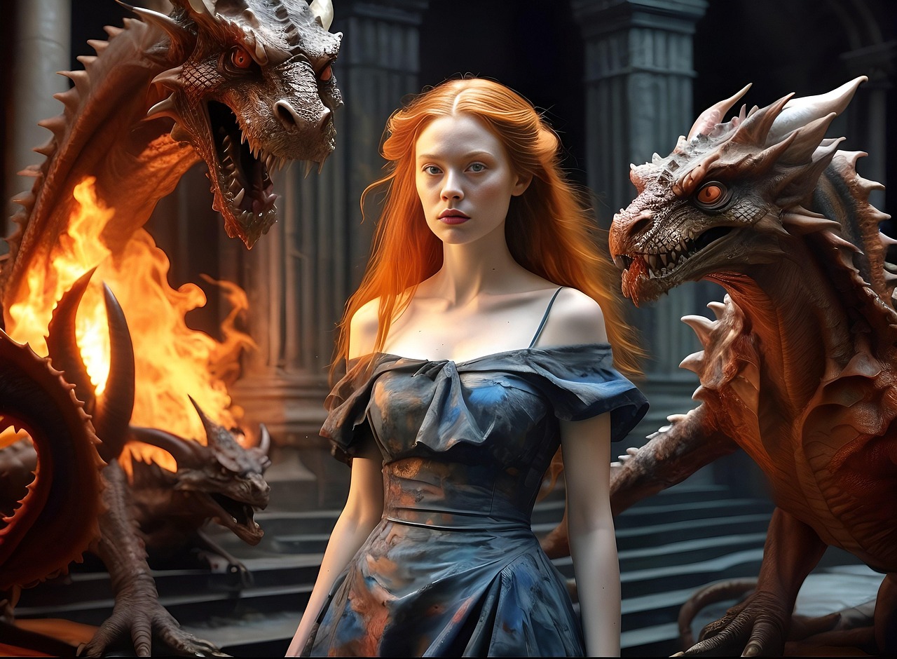 Download Woman, Dragons, Fantasy. Royalty-Free Stock Illustration Image ...