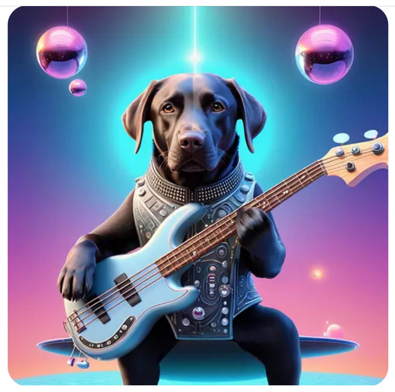 Download Labrador'S, Funny, Guitar. Royalty-Free Stock Illustration ...
