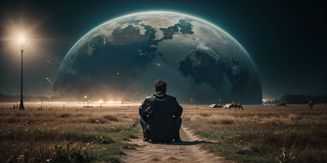 Download Ai Generated, Moon, Man. Royalty-Free Stock Illustration Image ...