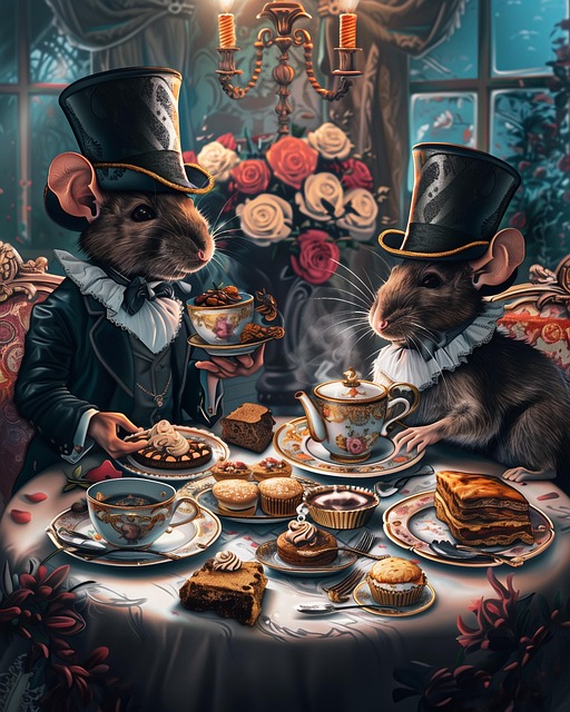 Download Ai Generated, Mice, Tea Party. Royalty-Free Stock Illustration ...