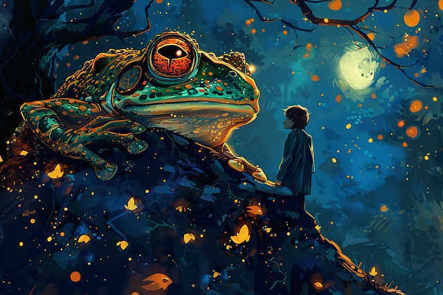 Download Ai Generated, Boy, Frog. Royalty-Free Stock Illustration Image ...
