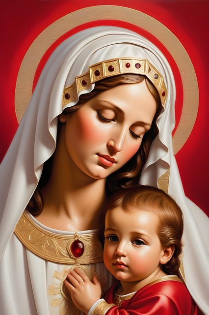 Download Ai Generated Virgin Mary Jesus Royalty Free Stock