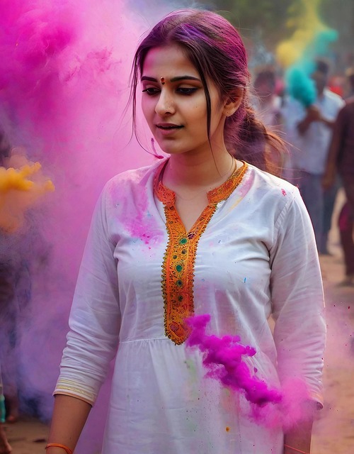 Femme Salut Couleurs Holi - Image gratuite sur Pixabay - Pixabay