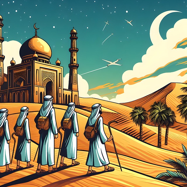 Download Ai Generated, Muslim, Desert. Royalty-Free Stock Illustration ...