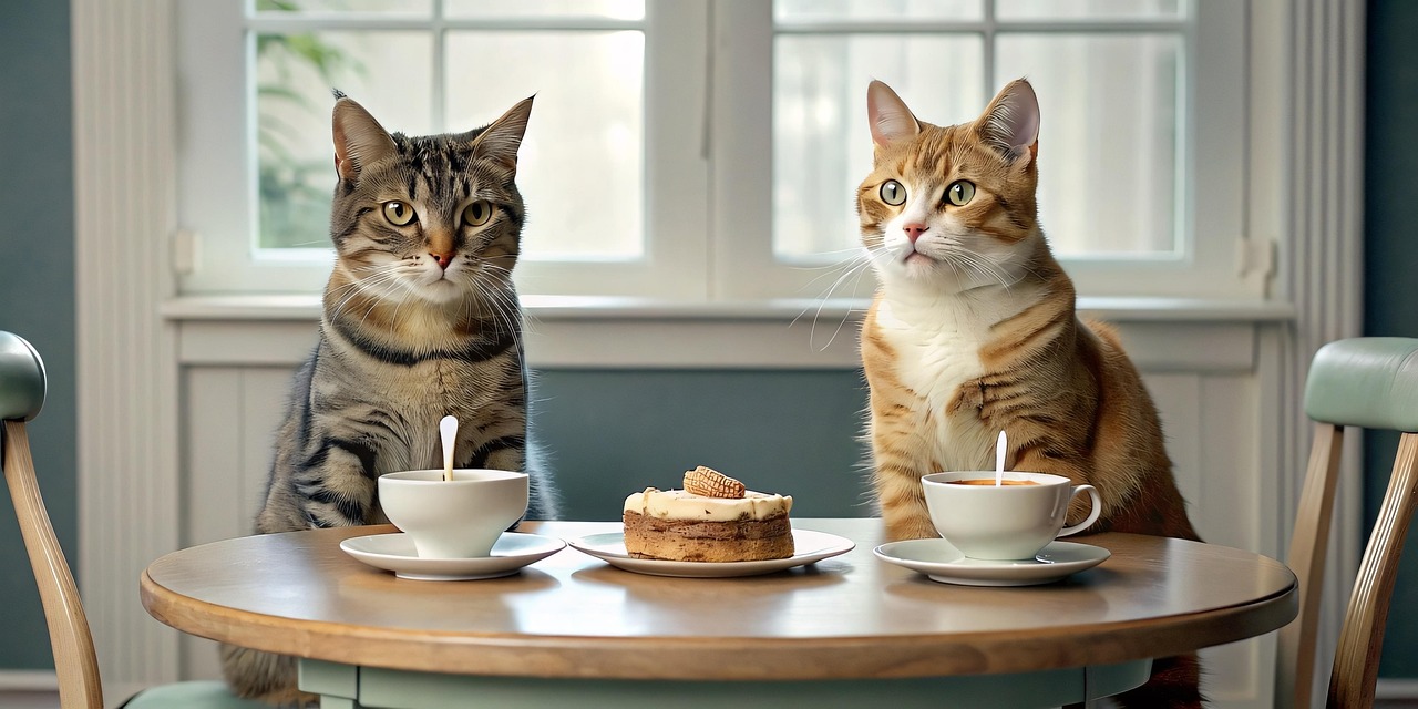 Download Ai Generated, Cats, Coffee. Royalty-Free Stock Illustration ...