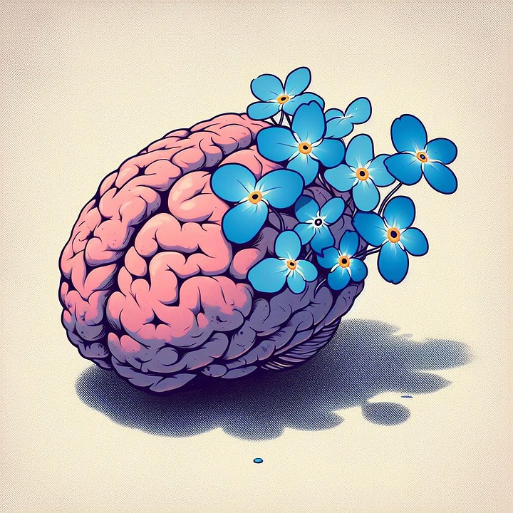 Download Ai Generated, Brain, Flowers. Royalty-Free Stock Illustration ...