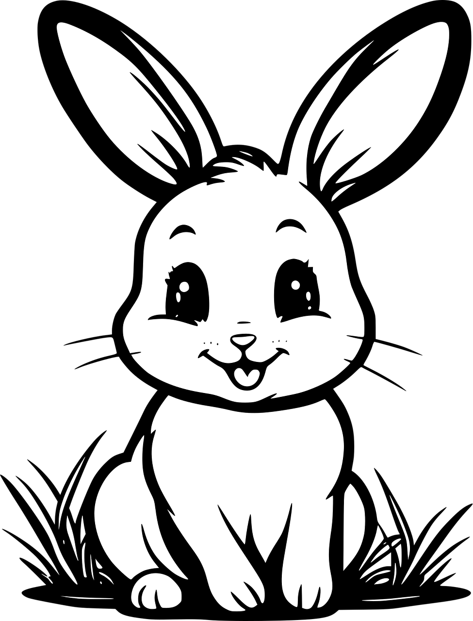Sketsa Hewan Kelinci Sketsa Hewan Kelinci Holland Lop Broken Black