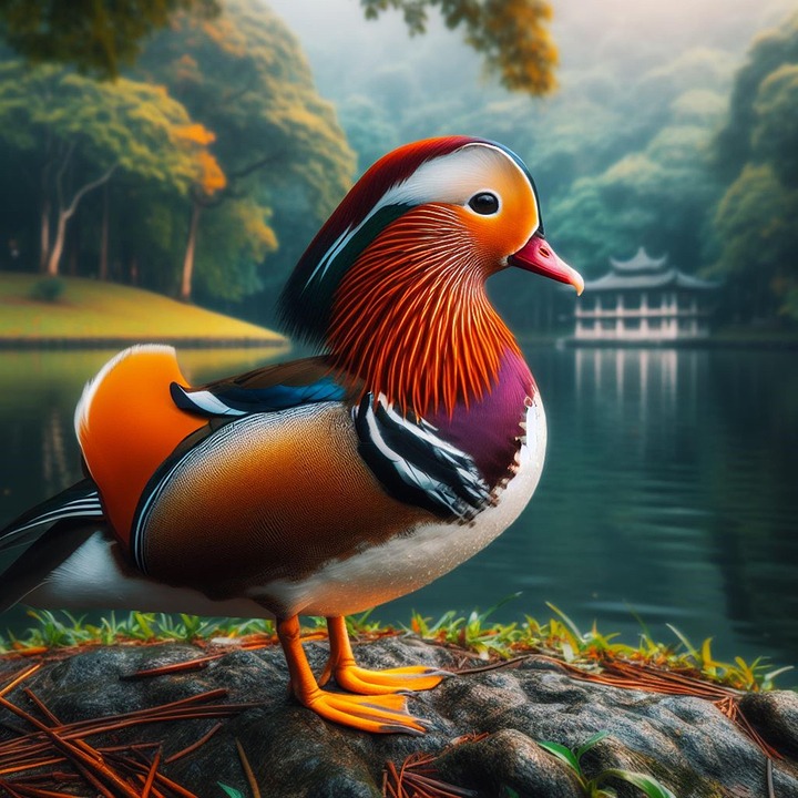 Download Mandarin Duck, Duck, Lake. Royalty-Free Stock Illustration ...