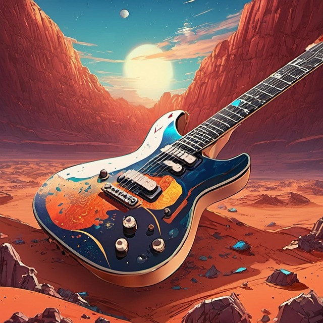 Download Guitar, Moon, Mars. Royalty-Free Stock Illustration Image ...