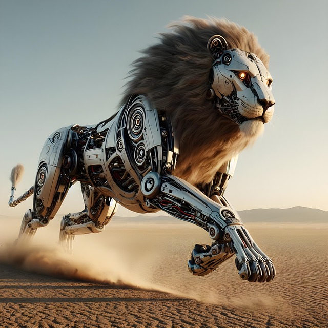 Download Ai Generated, Lion, Robot. Royalty-Free Stock Illustration ...