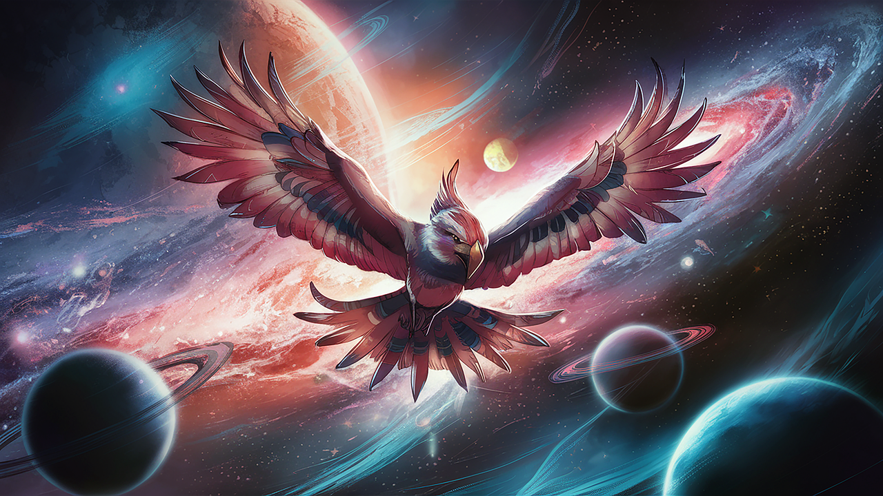 Download Ai Generated, Bird, Space. Royalty-Free Stock Illustration ...