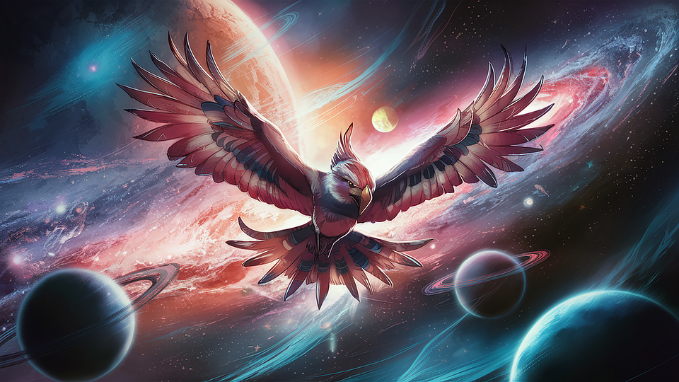 Download Ai Generated, Bird, Space. Royalty-Free Stock Illustration ...