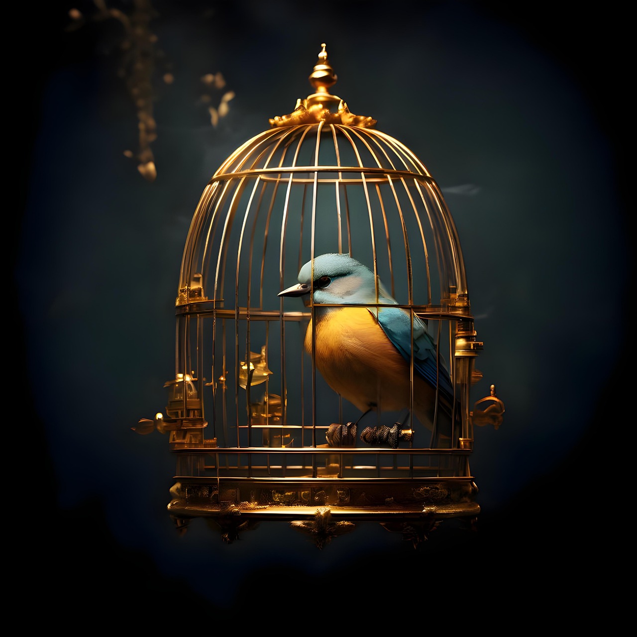 Download Ai Generated, Bird, Cage. Royalty-Free Stock Illustration ...