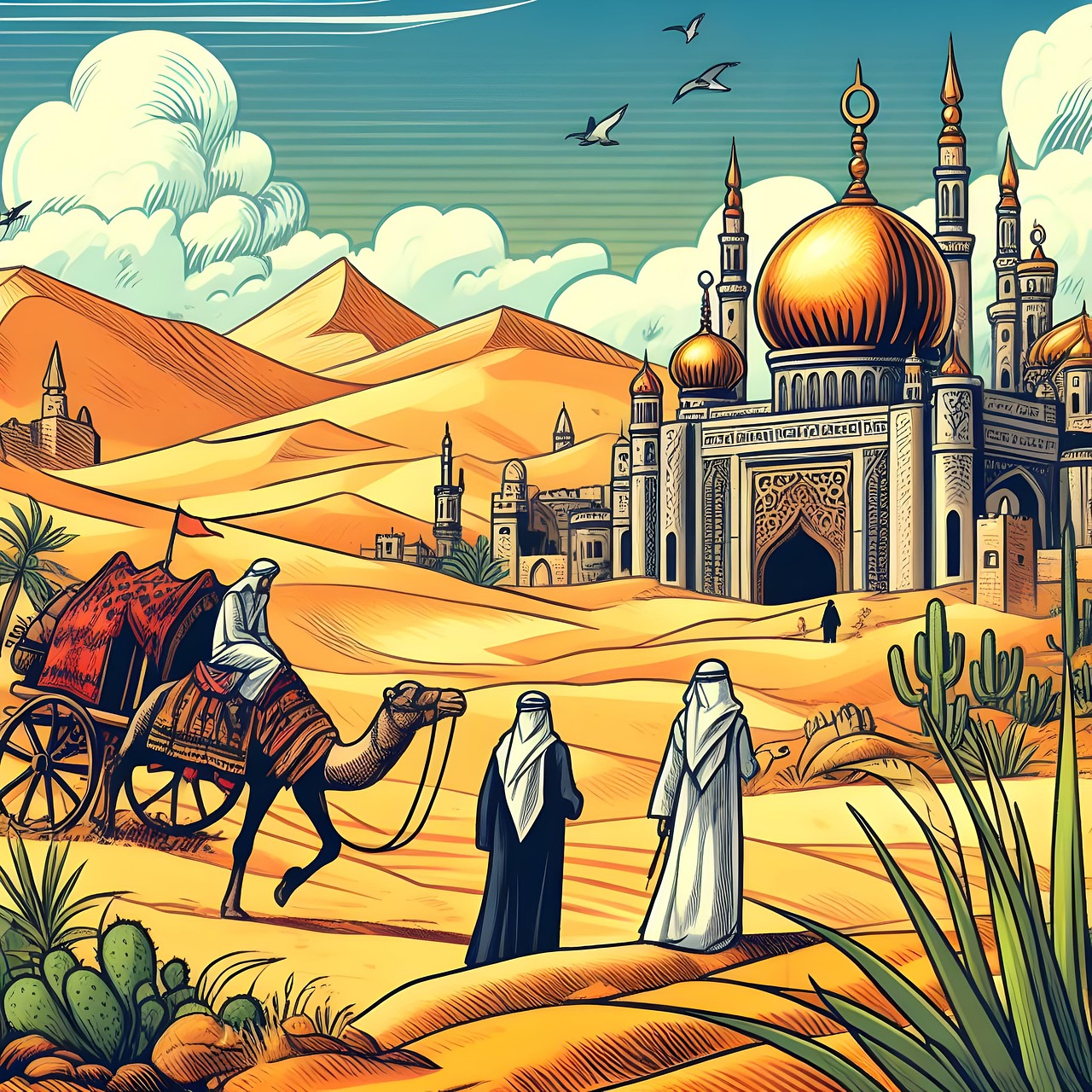 Download Ai Generated, Desert, Islam. Royalty-Free Stock Illustration ...