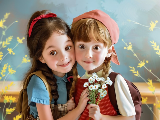 Download Ai Generated, Friends, Childhood. Royalty-Free Stock ...