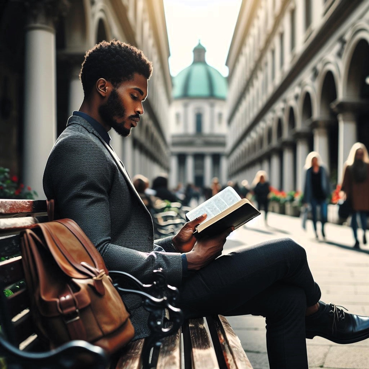 Download Ai Generated, Man, Reading. Royalty-Free Stock Illustration ...