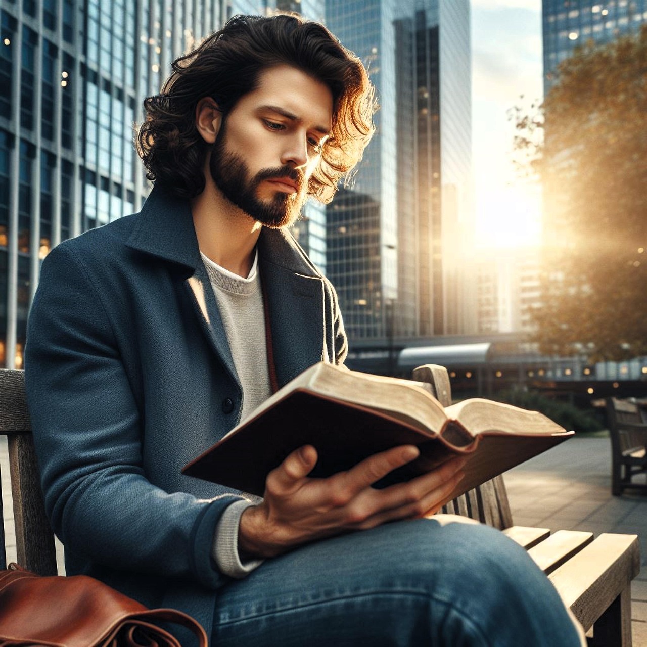 Download Ai Generated, Man, Reading. Royalty-Free Stock Illustration ...