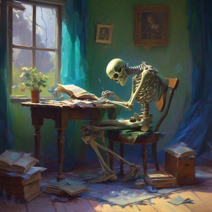 Download Ai Generated, Skeleton, Room. Royalty-Free Stock Illustration Image - Pixabay