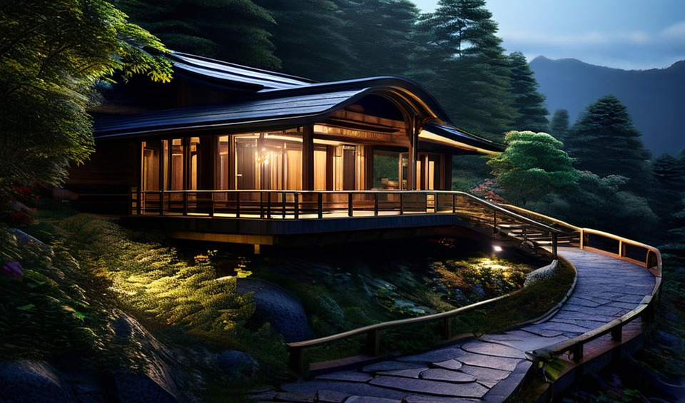 Download Ai Generated, Cabin, Mountains. Royalty-Free Stock ...