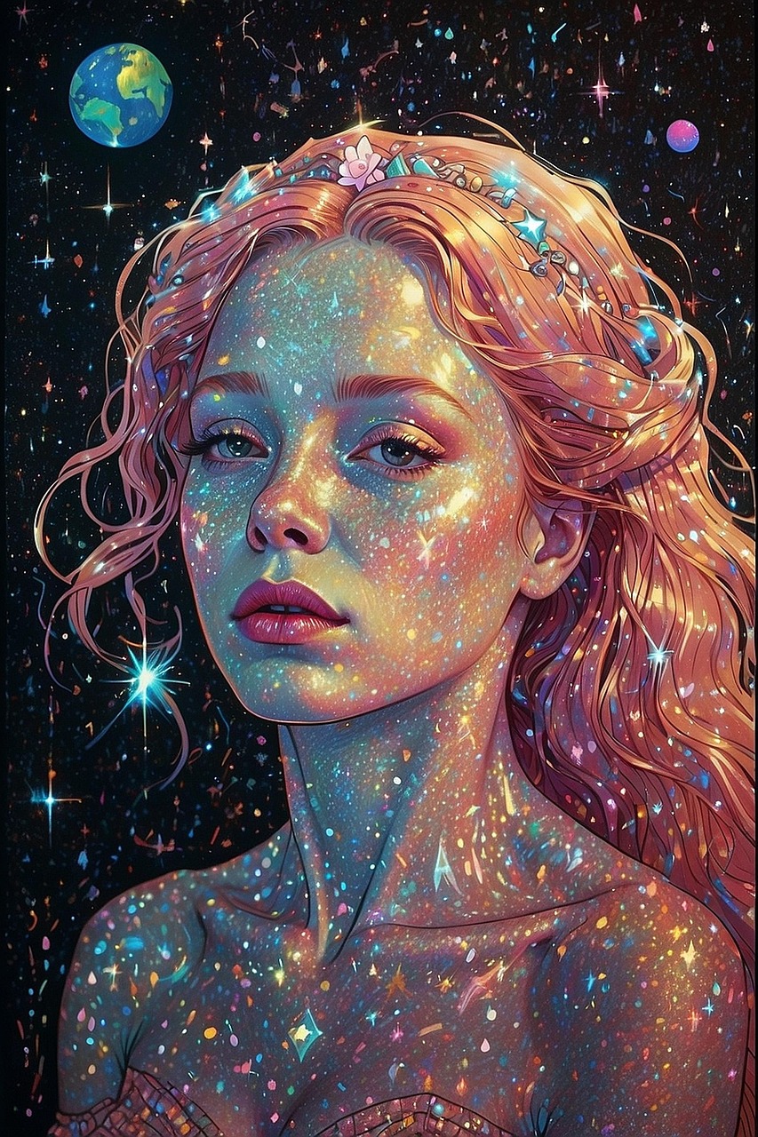 Download Woman, Stars, Galaxy. Royalty-Free Stock Illustration Image ...