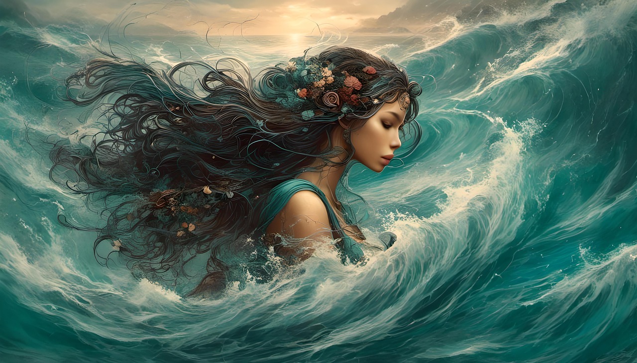 Download Woman, Ocean, Sea. Royalty-Free Stock Illustration Image - Pixabay
