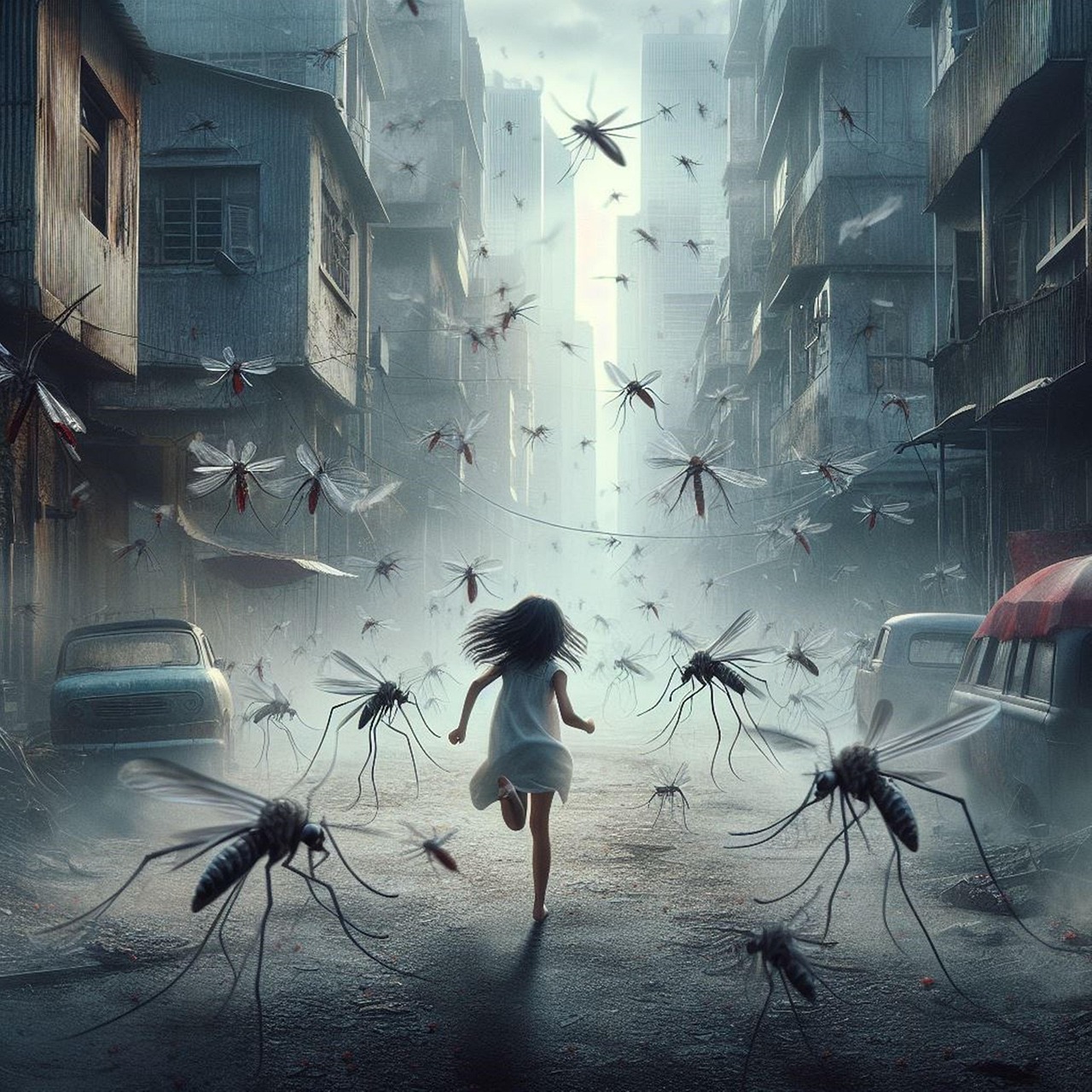 Download Mosquito, Girl, Chase. Royalty-Free Stock Illustration Image ...