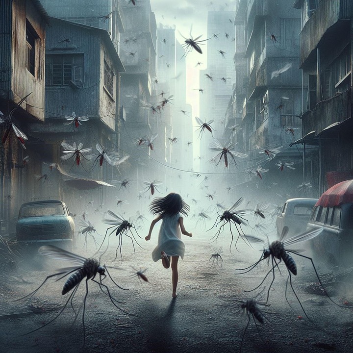 Download Mosquito, Girl, Chase. Royalty-Free Stock Illustration Image ...