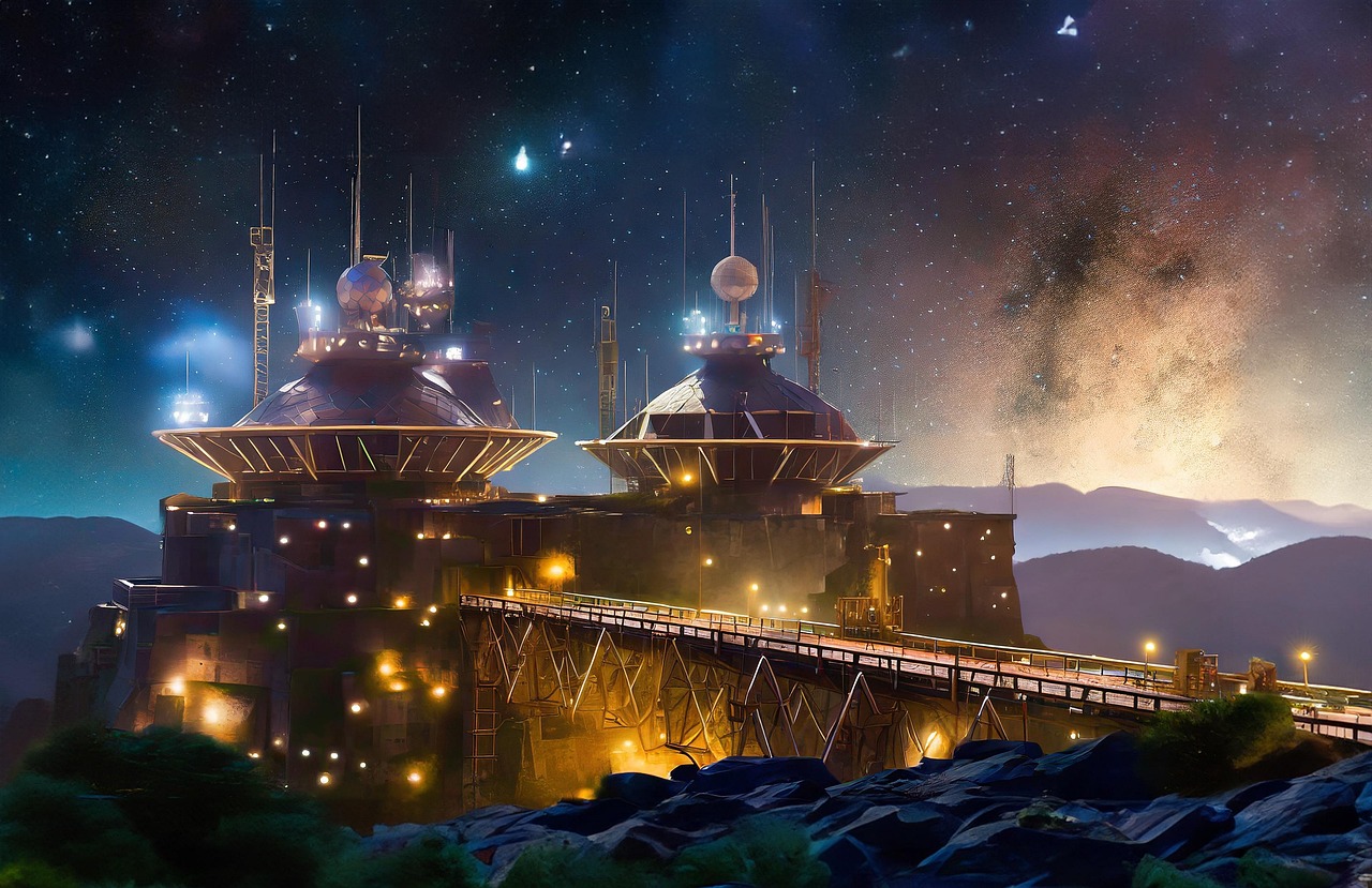 Download Ai Generated, Building, Night. Royalty-Free Stock Illustration ...