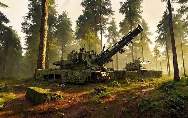 Download Ai Generated, Cannon, Anti-Aircraft. Royalty-Free Stock ...